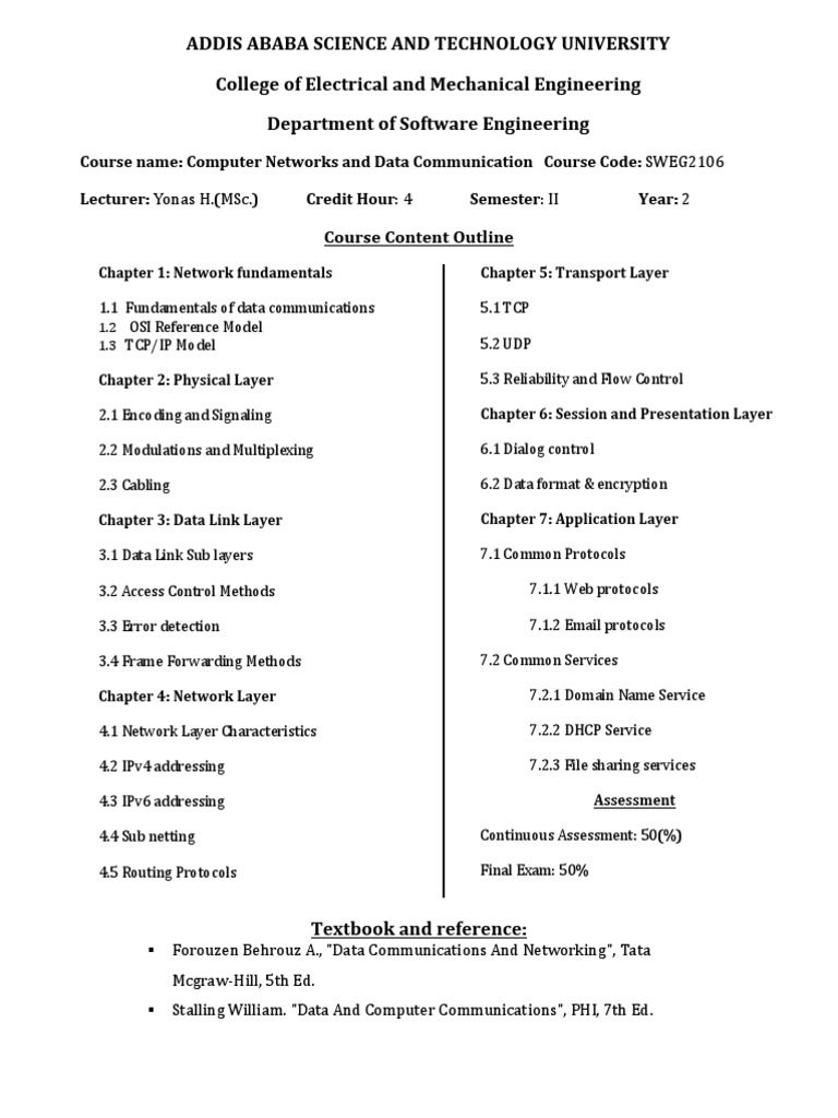 Network and Data Communication | PDF | Computer Network | Internet ...