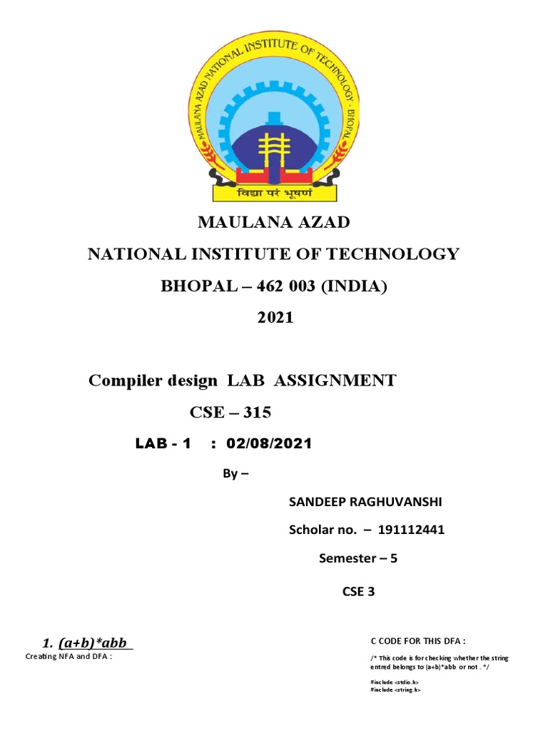 Lab1 (1) Compiler | PDF | Information Age | String (Computer Science)