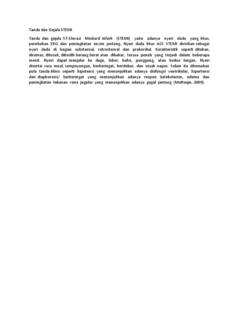 Tanda Dan Gejala Stemi | PDF