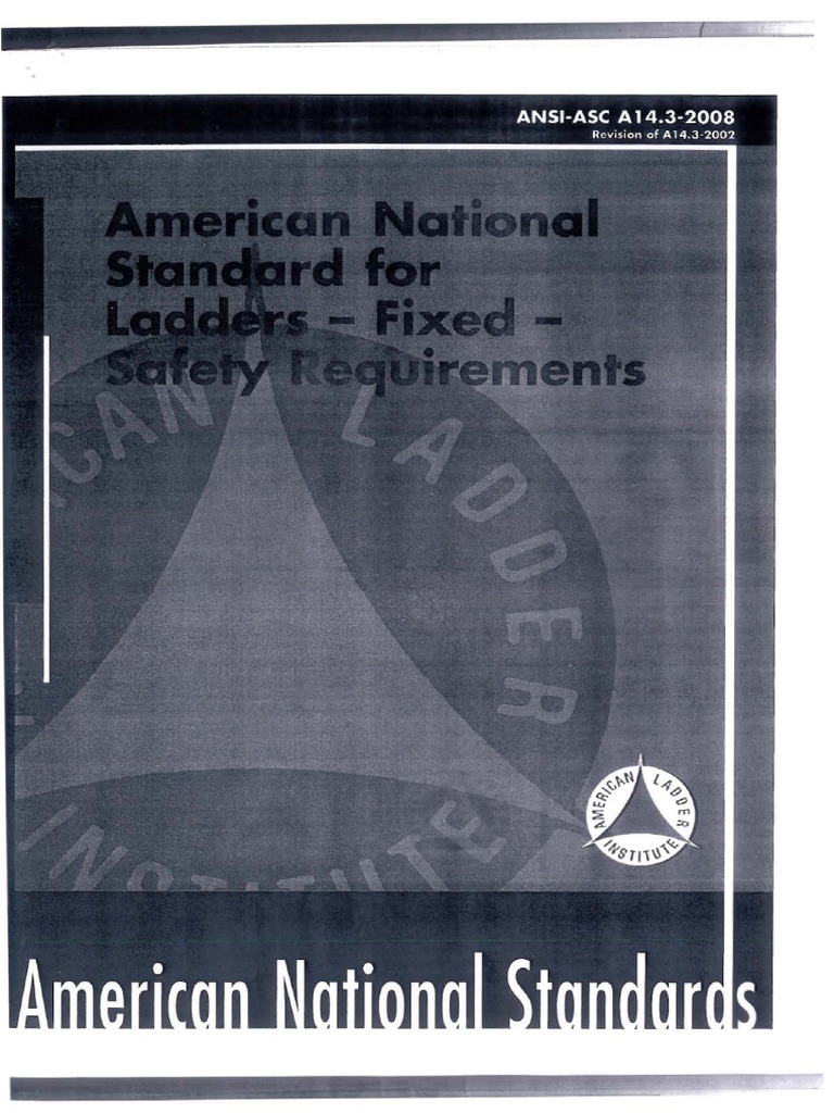 ANSI A14.3 2008 (Fixed Ladders) | PDF | Track (Rail Transport) | Ladder
