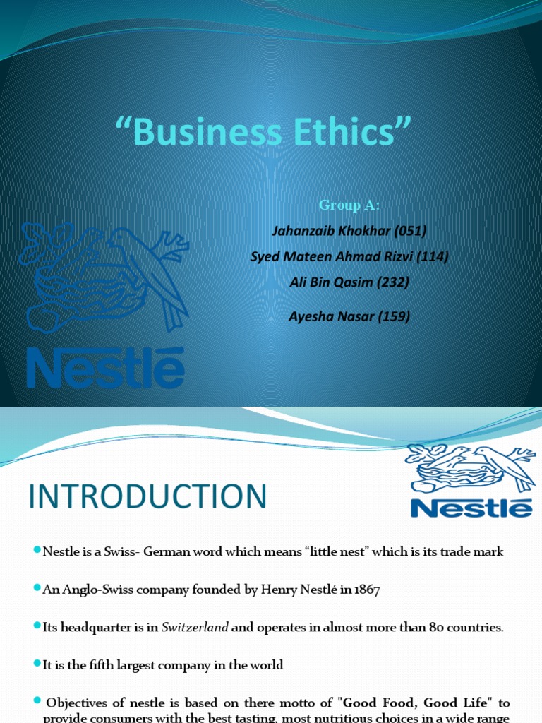 Business Ethics Nestle Project | PDF | Nestlé | Perception