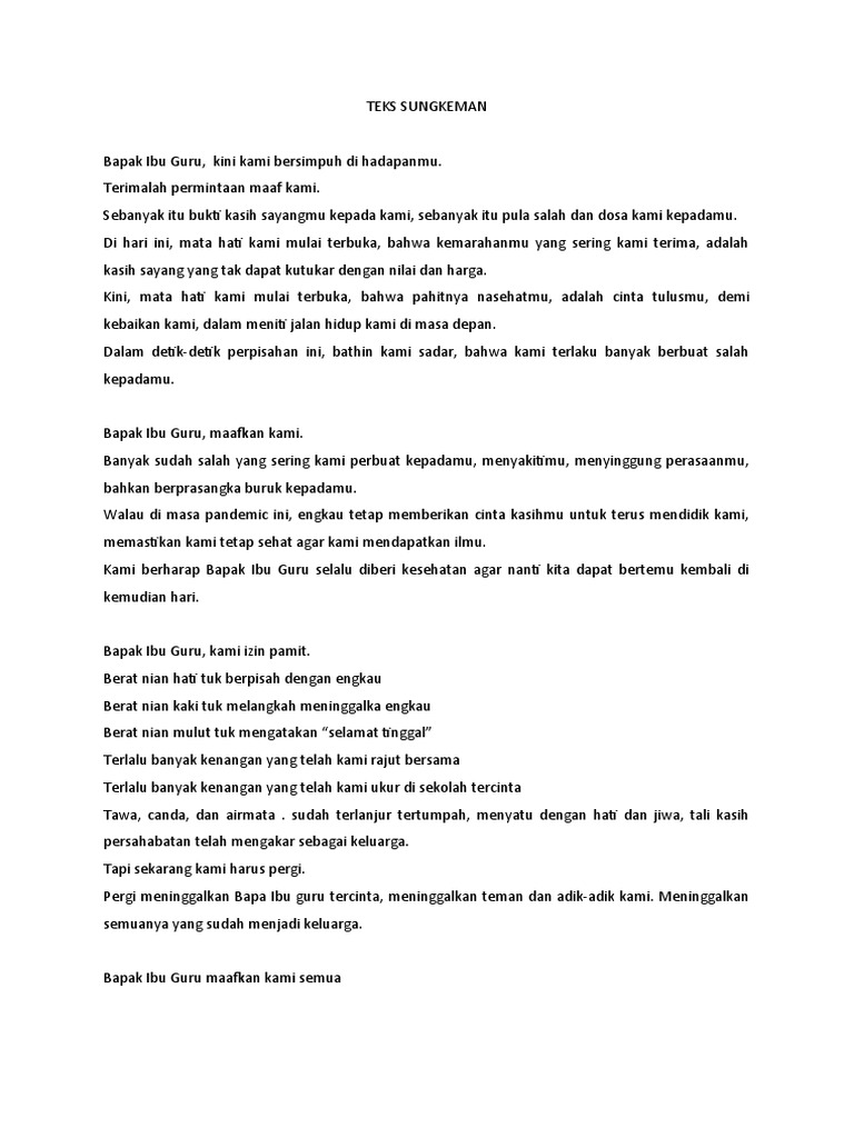 Teks Sungkeman | PDF
