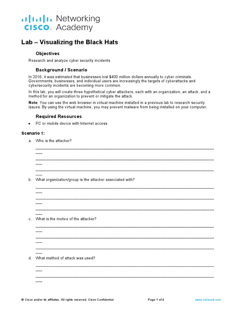 1.1.3.4 Lab - Visualizing The Black Hats | PDF | Computer Security ...