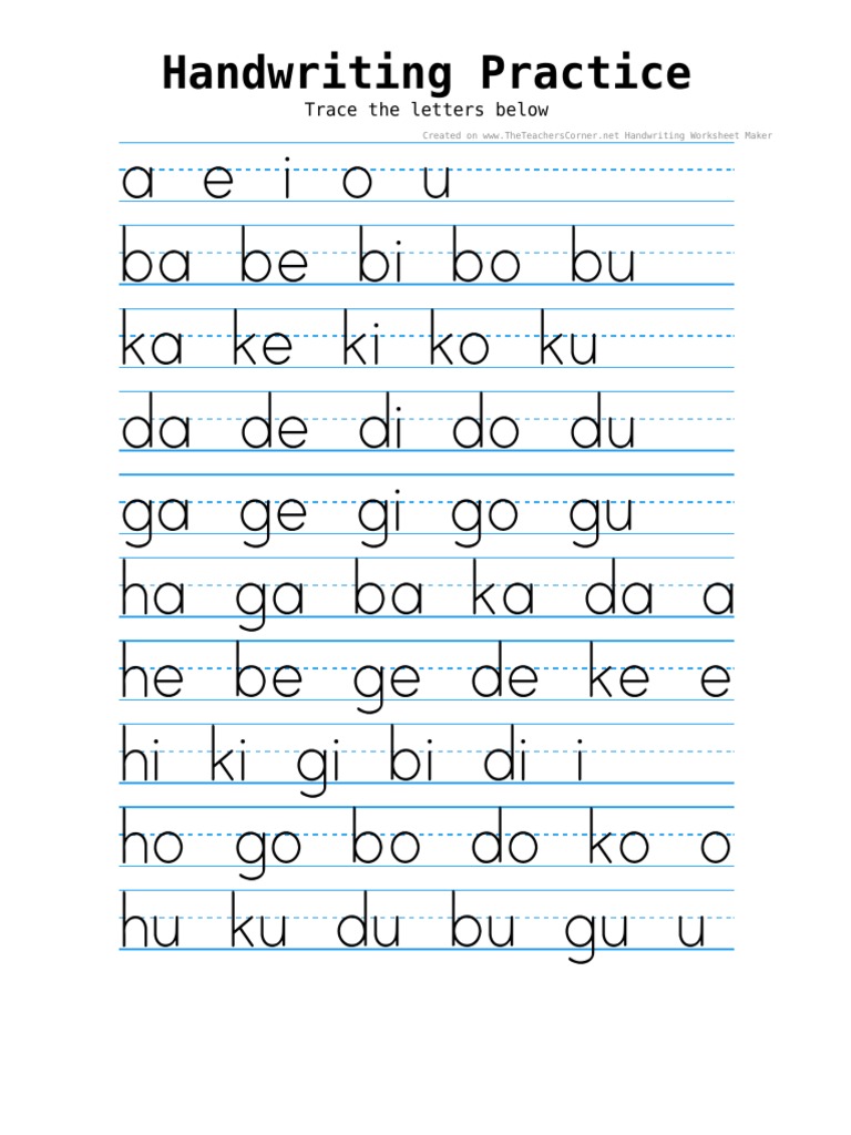 Abakada Handwriting Practice Worksheet | PDF | Career & Growth