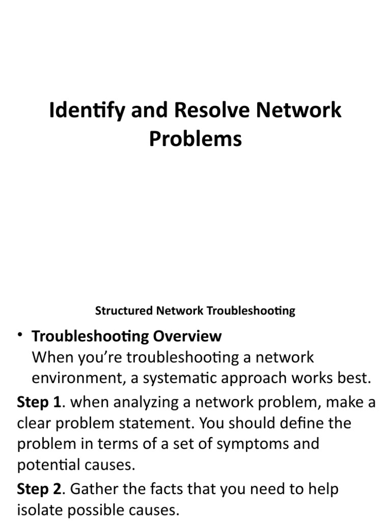 Identify and Resolve Network Problems | PDF | Computer Network | Ip Address