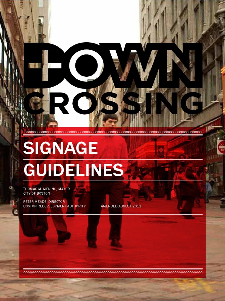 Downtown Crossing Signage Guidelines | PDF | Lighting | Incandescent ...