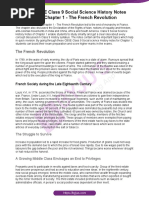 Class 9 History Chapter Wise Topic Wise Notes Chapter 1 The French ...