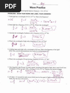 Speed Of Light Worksheet