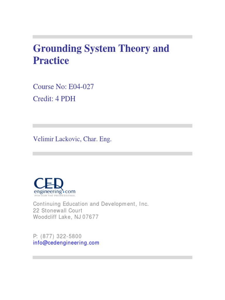 Grounding System Theory and Practice R1 | PDF | Transformer | Capacitor