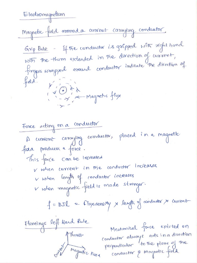 Electromagnetism Notes | PDF