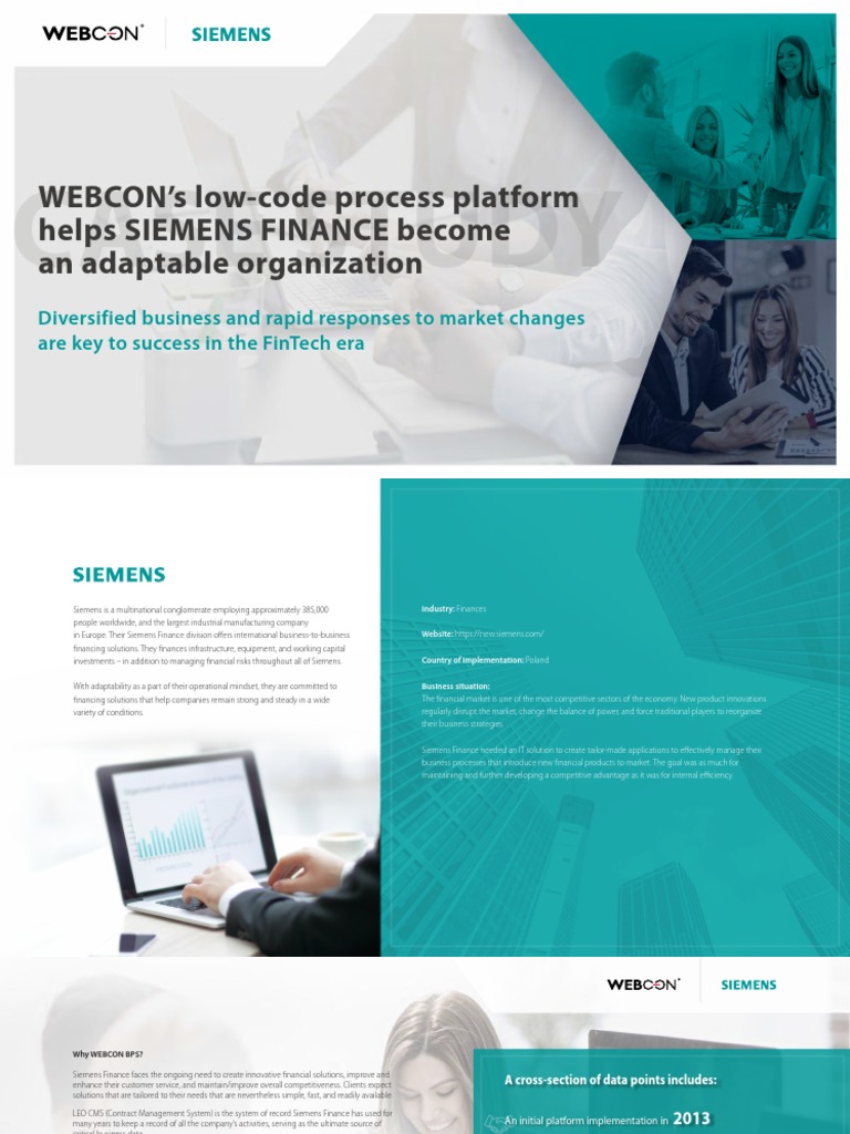 Siemens Finance Case Study Pdf Automation Business Process