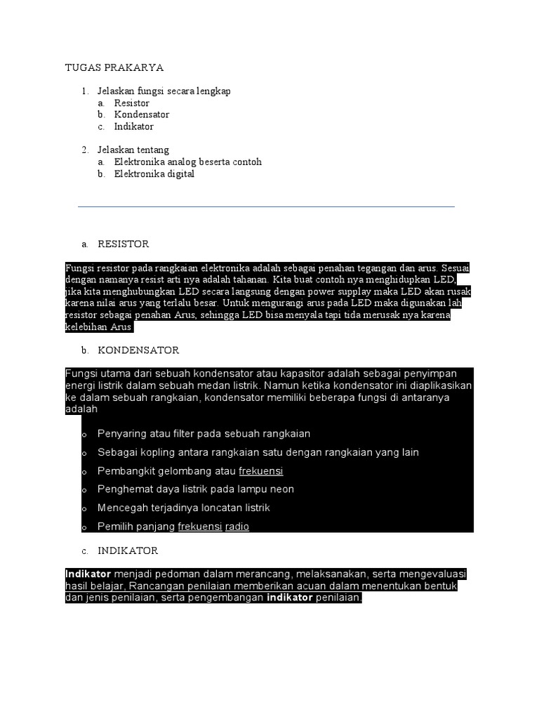 Tugas Prakarya | PDF