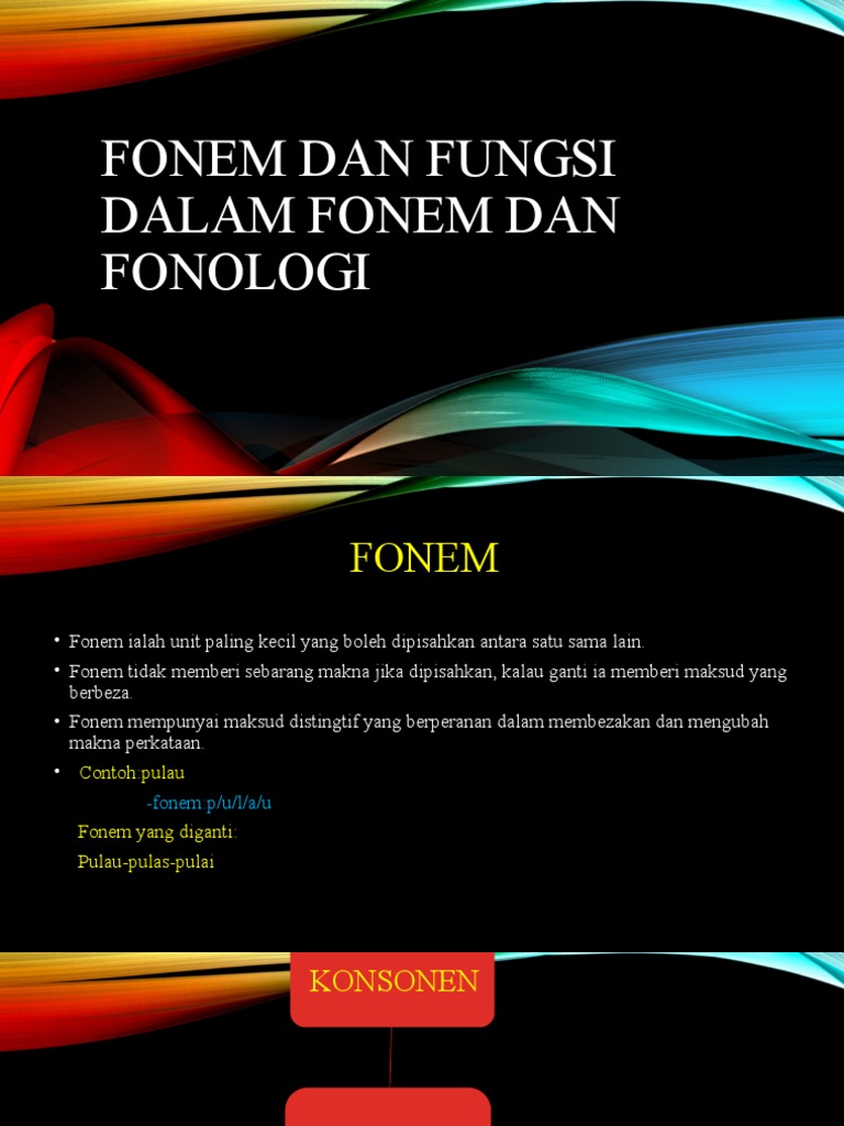 Fonem Dan Fungsi Dalam Fonem Dan Fonologi | PDF | Kajian Bahasa Asing