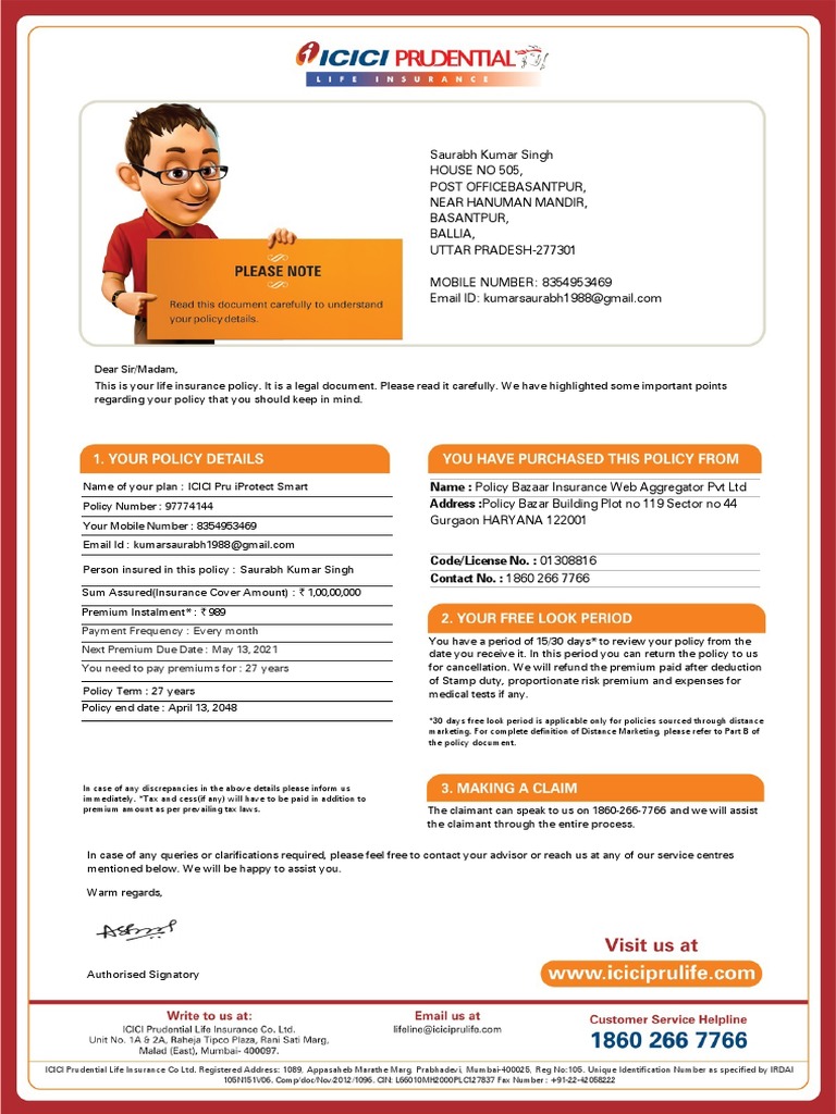 An Insightful Summary: Features of an ICICI Pru iProtect Smart Life ...