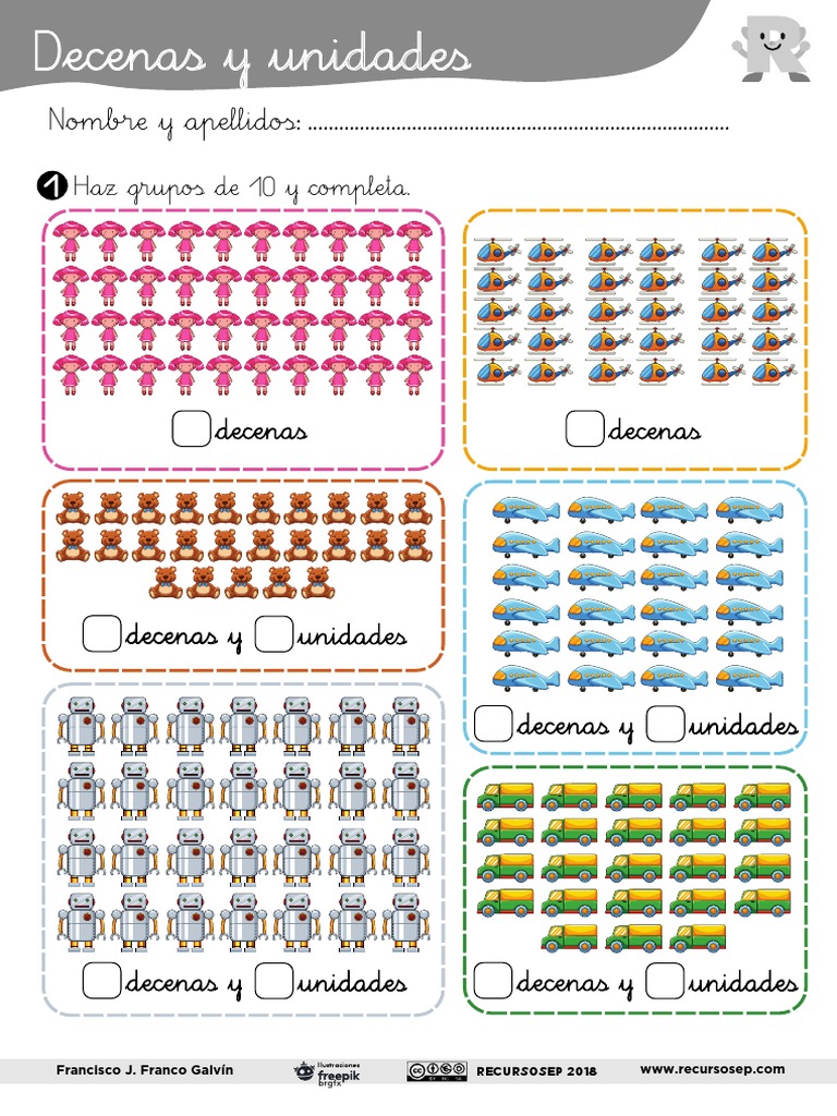 Decenas y Unidades Recursosep | PDF