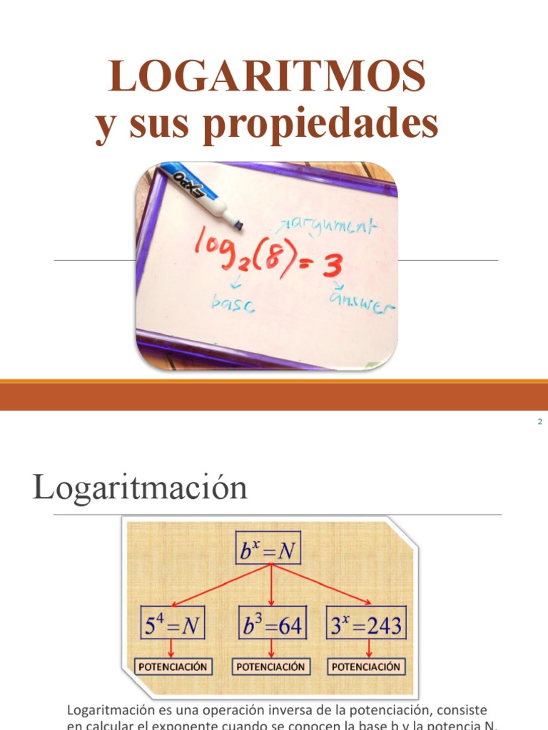 Clase Logaritmos III° MEDIO | PDF | Logaritmo | Exponenciación