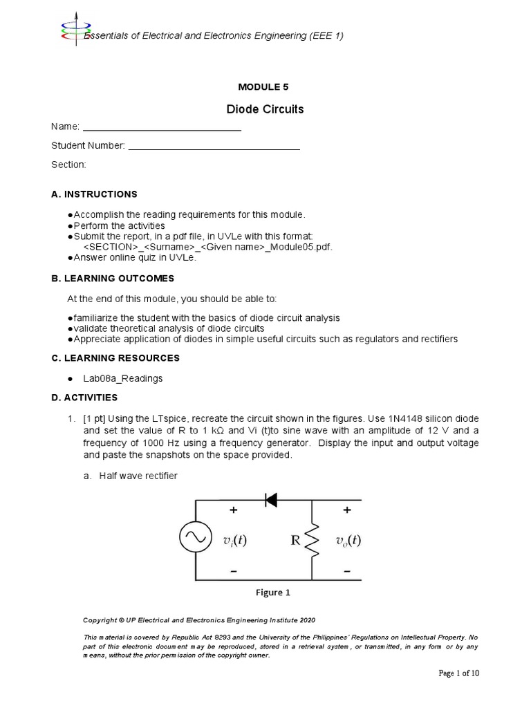 Diode Circuits: Essentials of Electrical and Electronics Engineering (EEE 1) | Download Free PDF ...