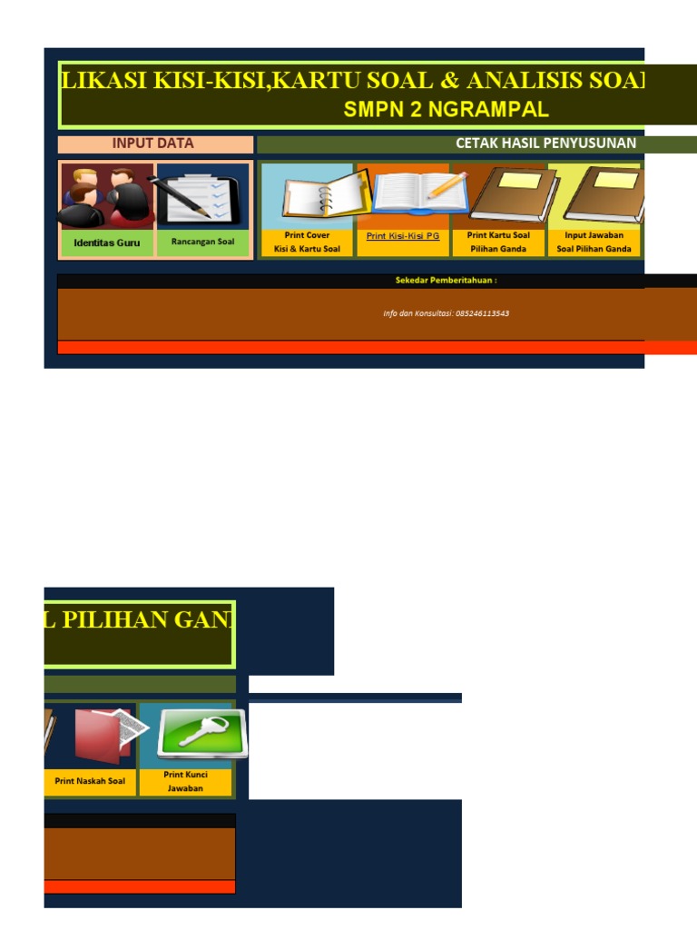 Aplikasi Kisi-Kisi Kartu Soal Dan Analisis Soal Lengkap | PDF