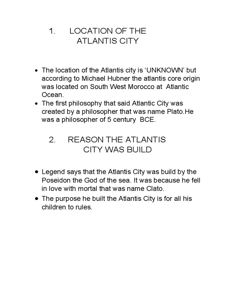 Atlantis: Location and Origins Explained | PDF | Social Science