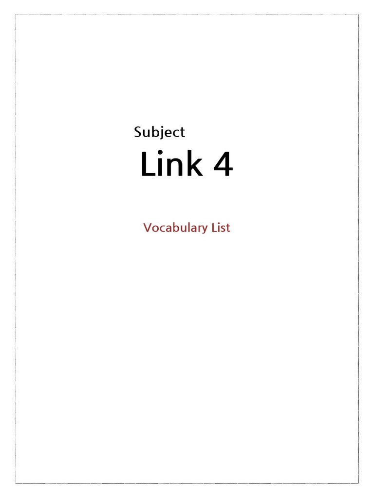 Subject Link 4 - Word List | Download Free PDF | Sewage | Sewage Treatment
