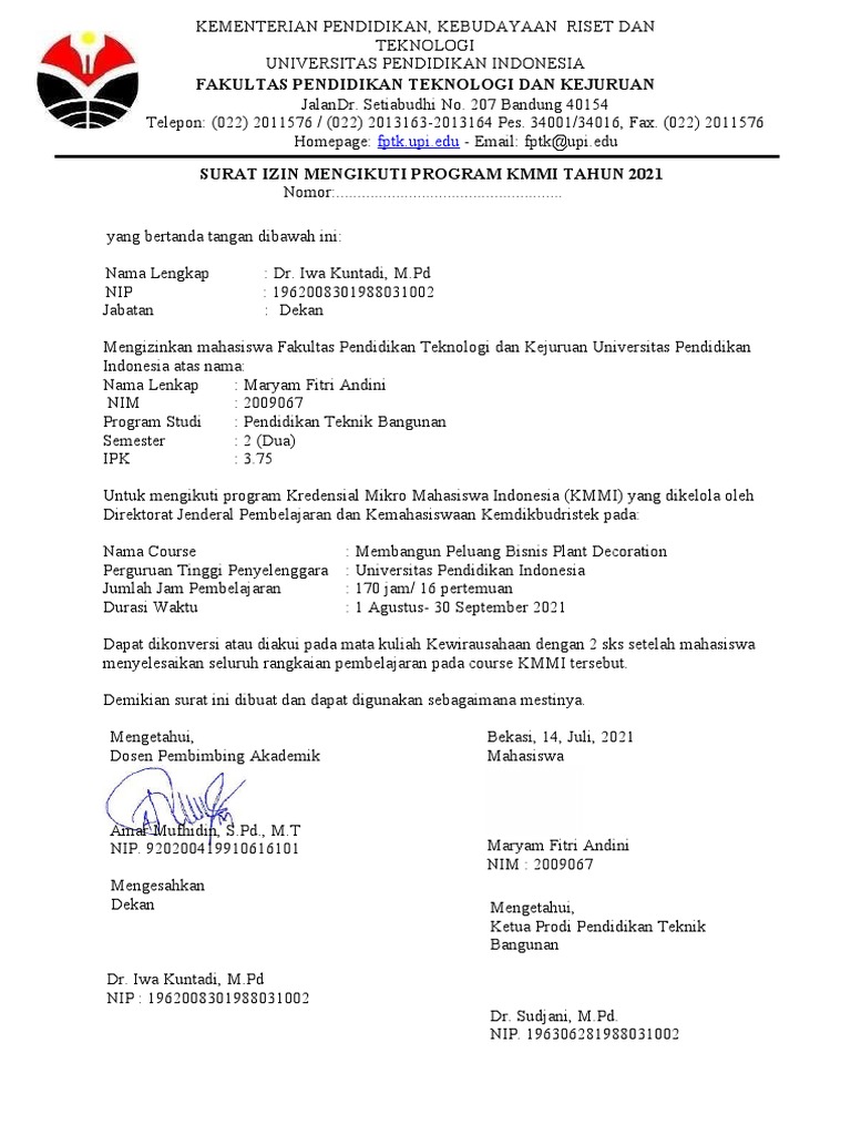 Fakultas Pendidikan Teknologi Dan Kejuruan: FPTK - Upi.edu | PDF