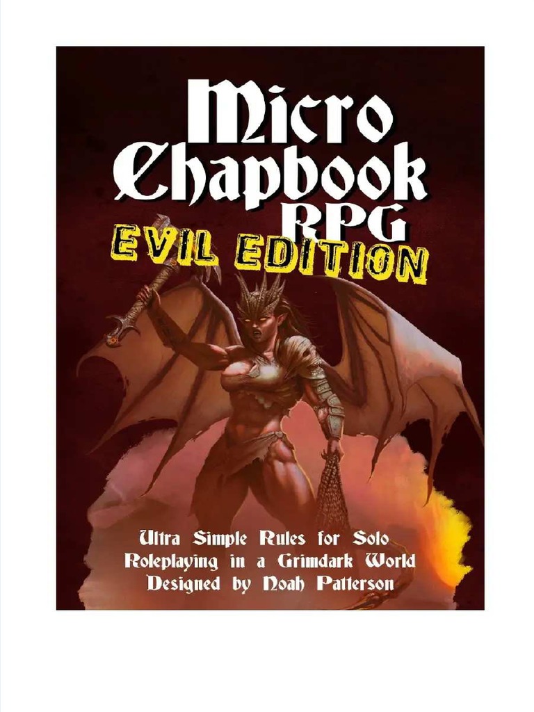 Micro Chapbook RPG Evil Edition | PDF