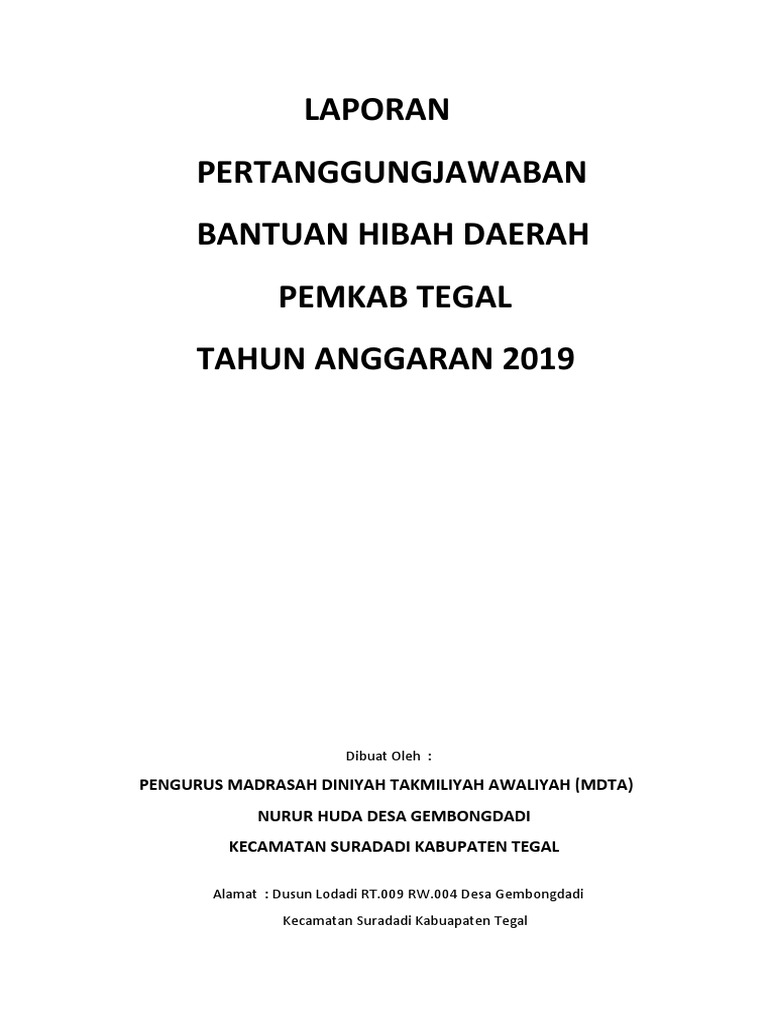 Laporan SPJ Proposal | PDF