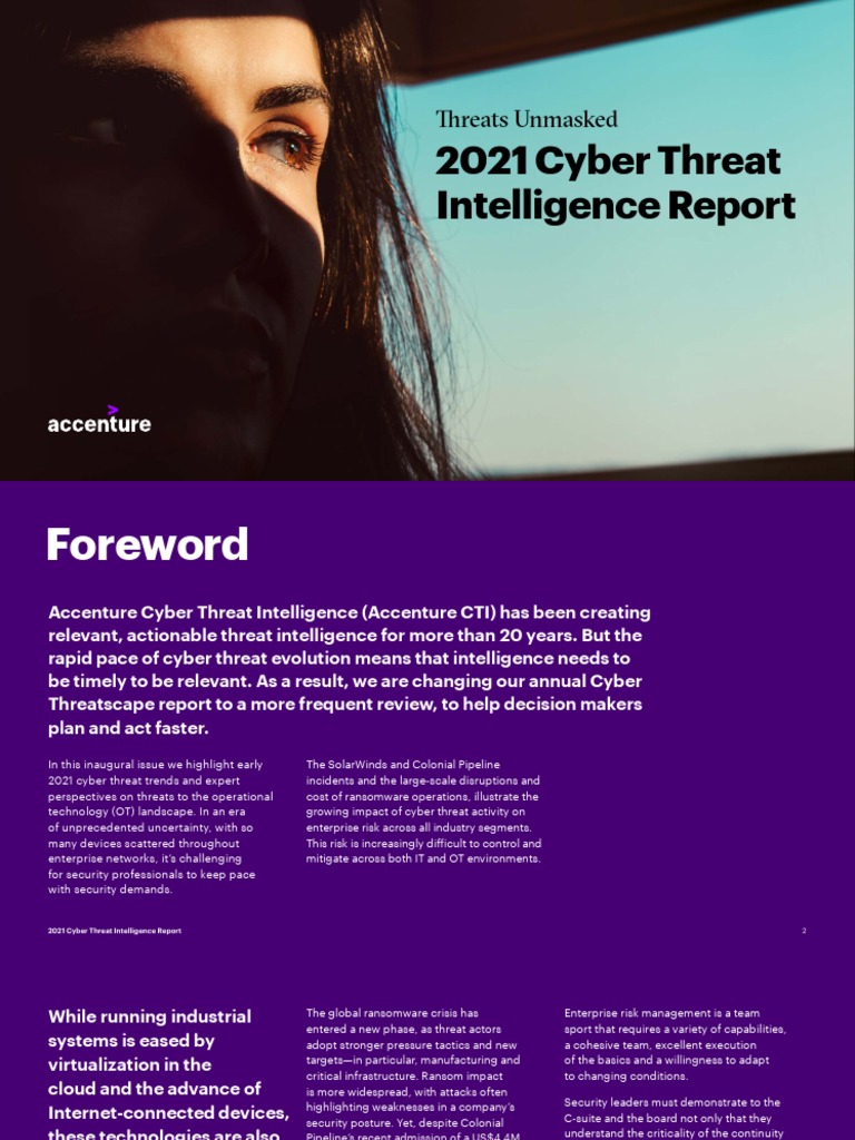 Accenture 2021 Cyber Threat Intelligence Report | PDF | Ransomware ...