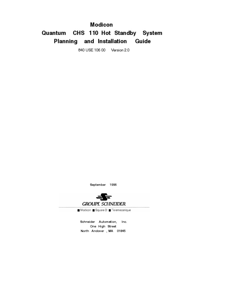 140CHS11000 HSBY Sys PLG Installation Guide | PDF | Programmable Logic ...