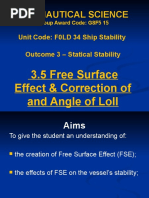 Free Surface Effect and Calculation | PDF | Buoyancy | Liquids