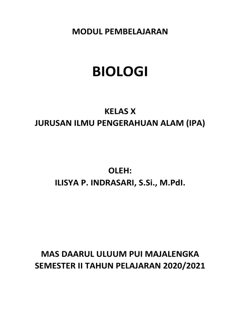 Template Modul Pembelajaran | PDF