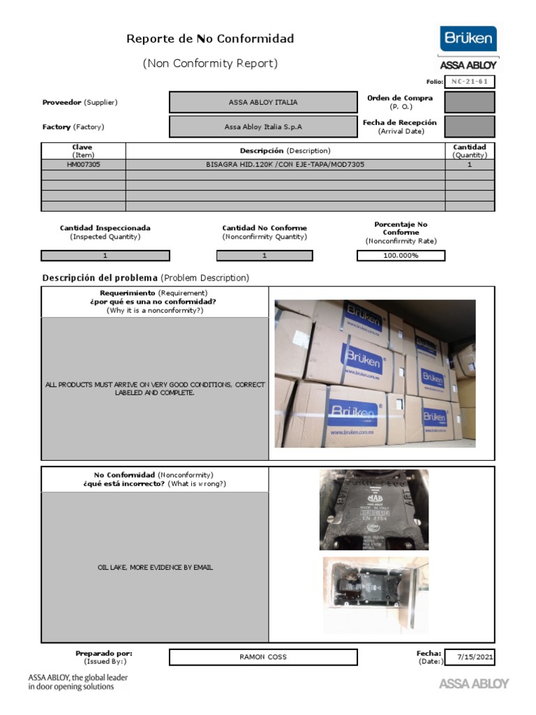 Formato Nuevo NCR | PDF