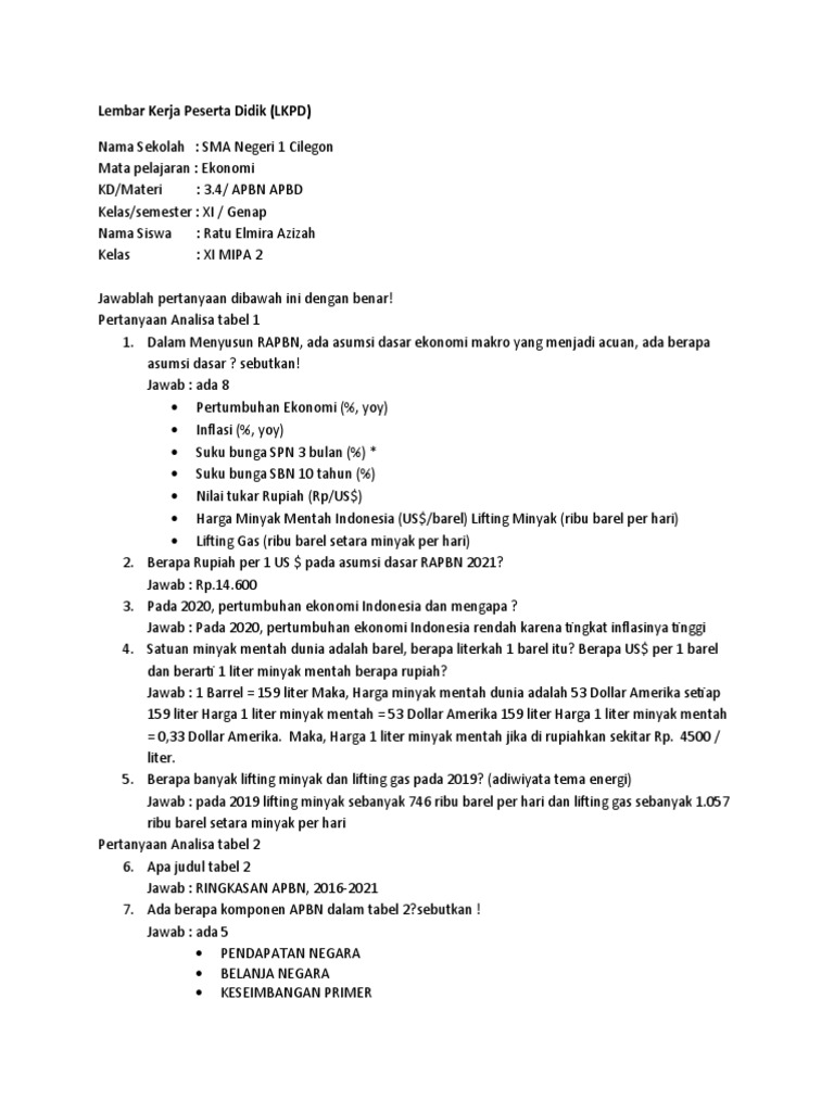 LKPD Apbn | PDF | Bisnis