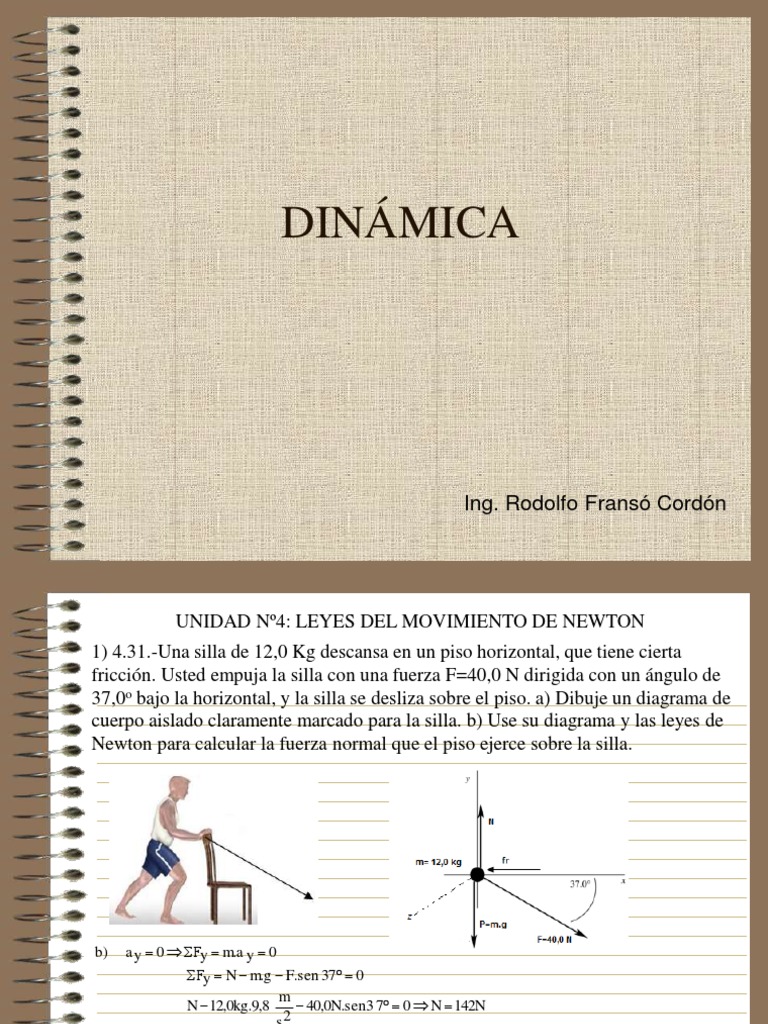 Dinámica | PDF | Fricción | Fuerza