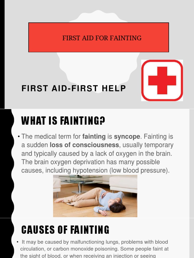 First Aid For Fainting Step By Step