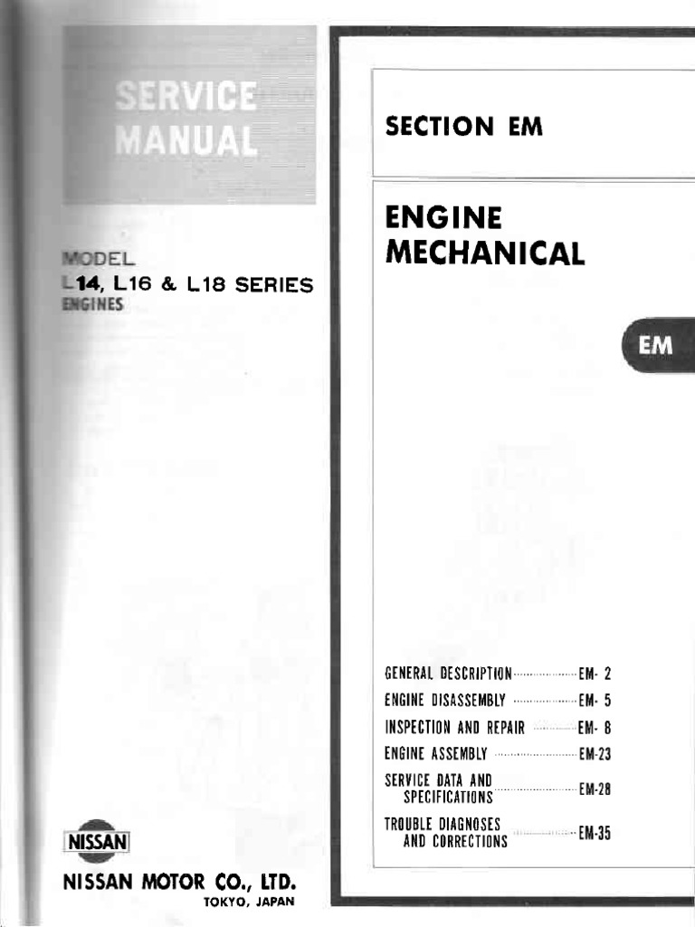 Service Manual L14, 16 & 18 EM | PDF | Mechanical Engineering | Vehicle Technology