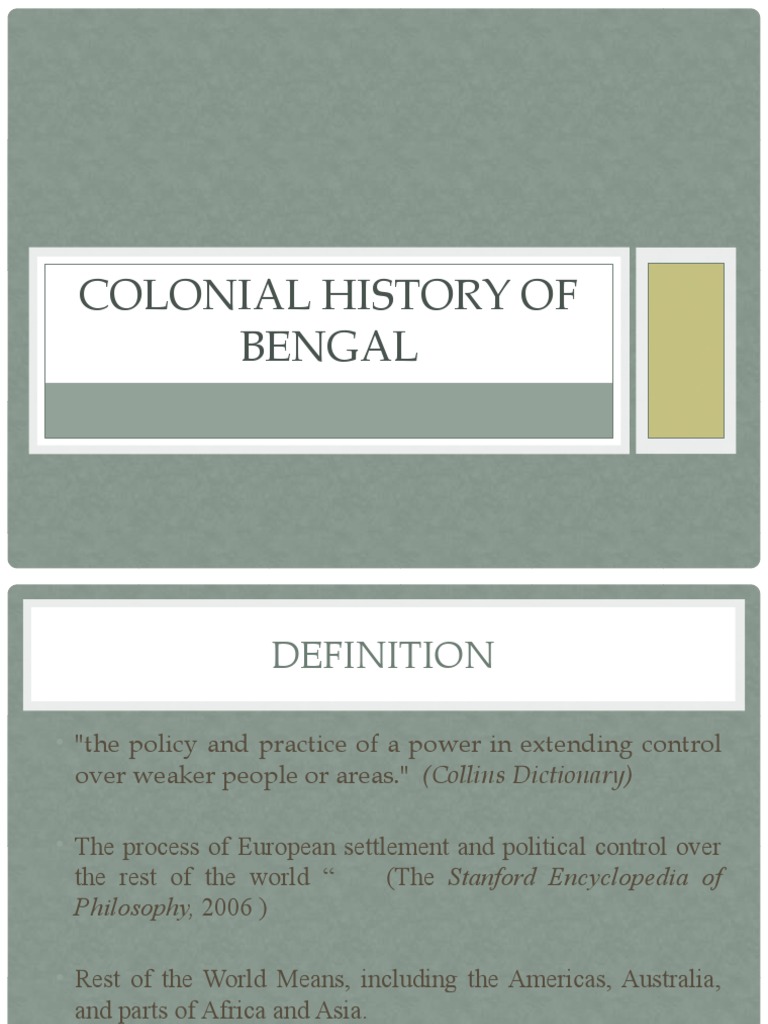 Bengal's Colonial Legacy | PDF | British Empire | Colonialism