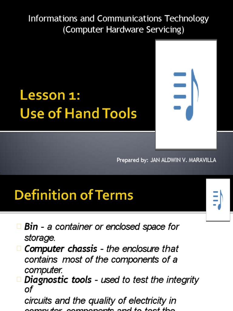 Computer Hardware Servicing Tools Guide | PDF | Electrostatic Discharge ...