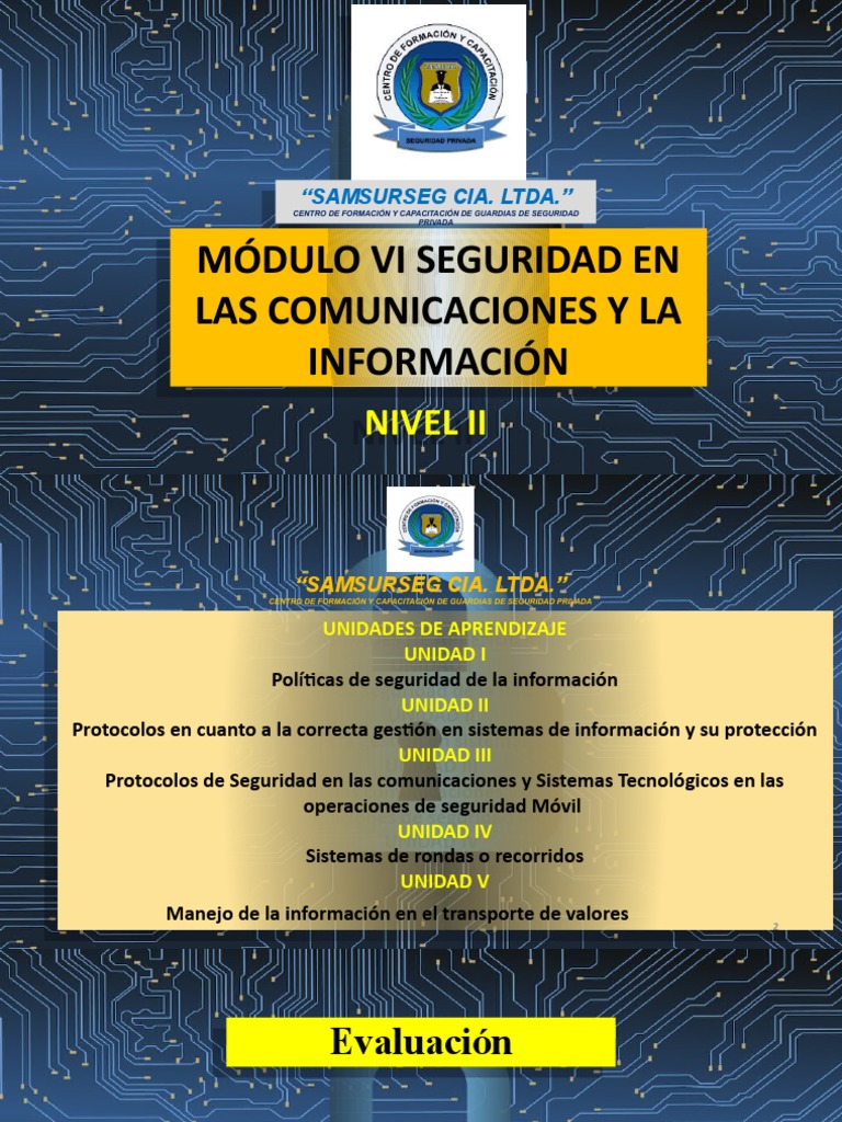 Modulo Vi Seguridad en Las Comunicaciones | PDF | paquete general de Radio sevicio | Seguridad ...