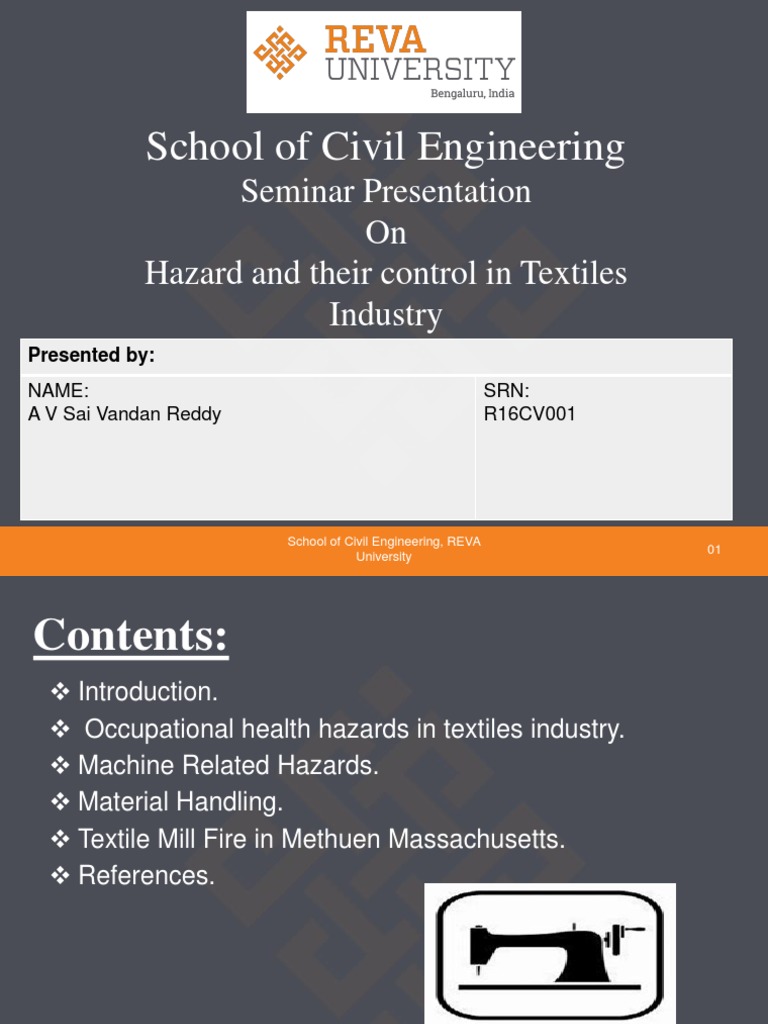 Hazards and Controls in Textile Industry | PDF | Occupational Safety ...