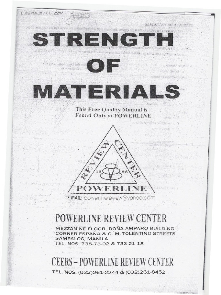 Strength of Materials | PDF | Stress (Mechanics) | Bending