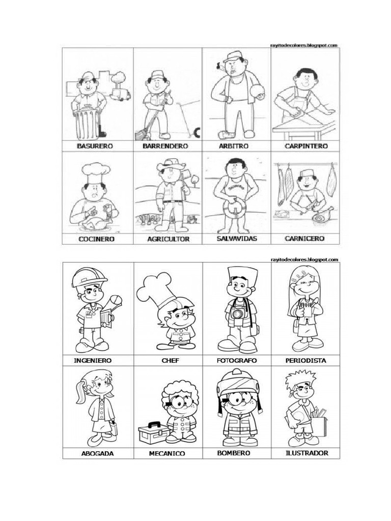 Tarjetas de Profesiones y Oficios para Imprimir | PDF