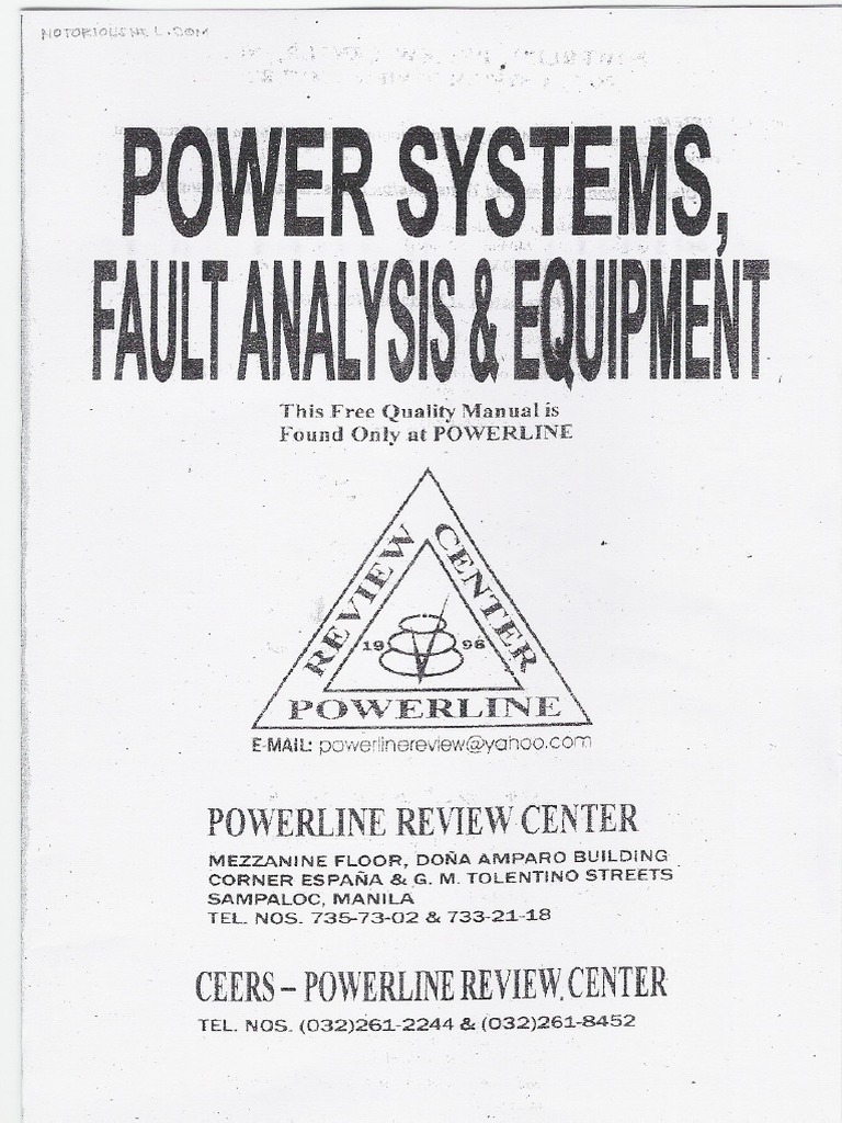 Power System, Fault Analysis and Equipment | PDF | Electromagnetism ...