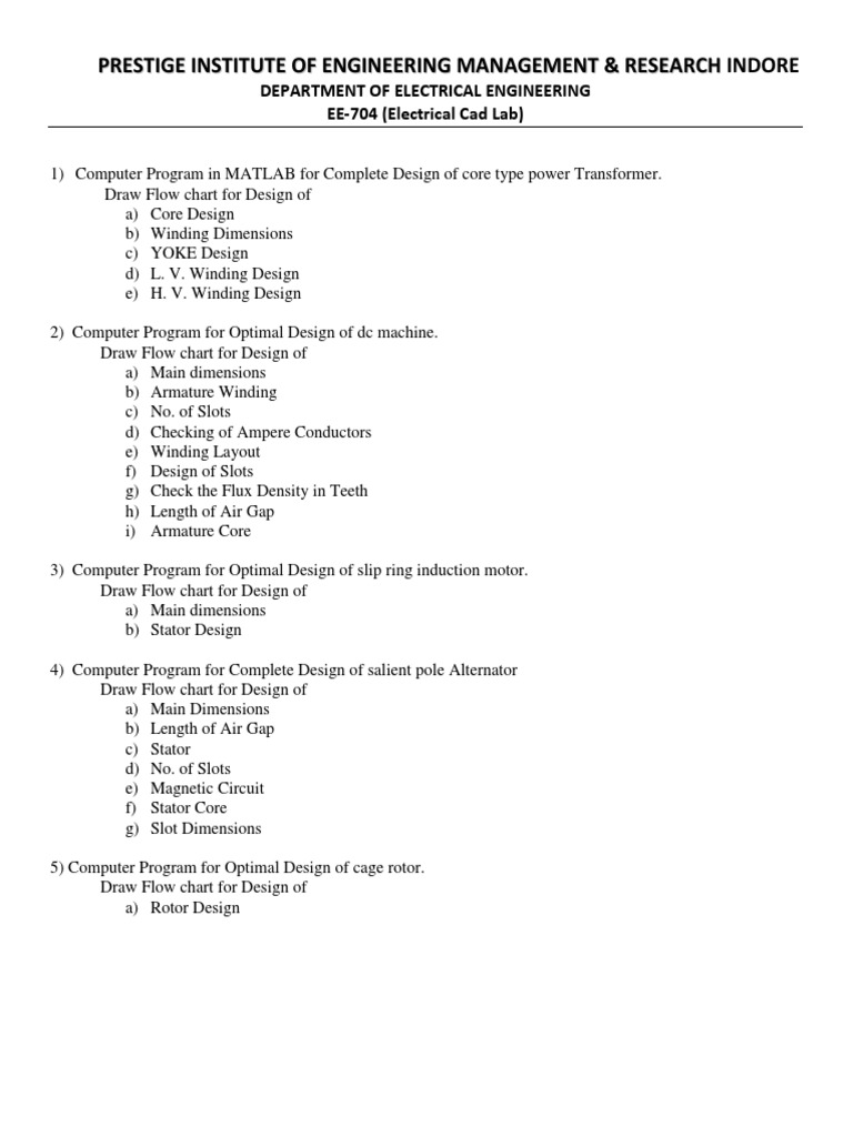 ECAD Lab Practical List | PDF