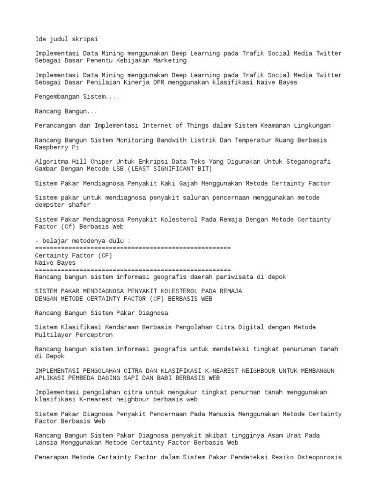 Ide Judul Skripsi | PDF