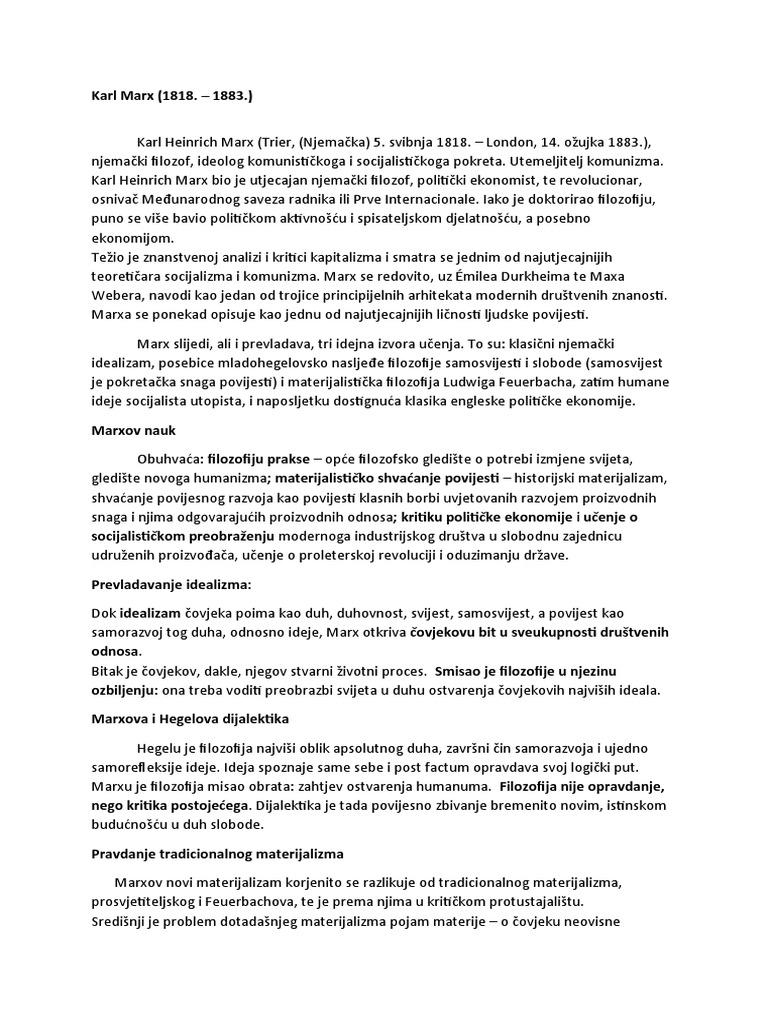 Karl Marks PDF | PDF