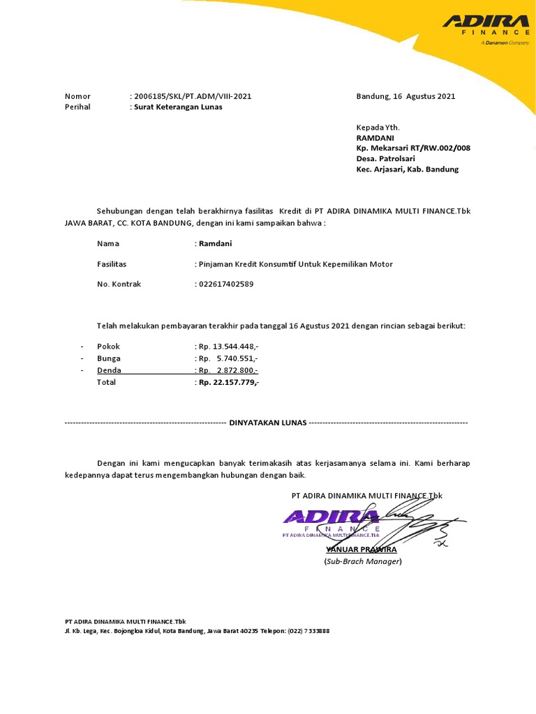 SKL Adira Ramdani | PDF