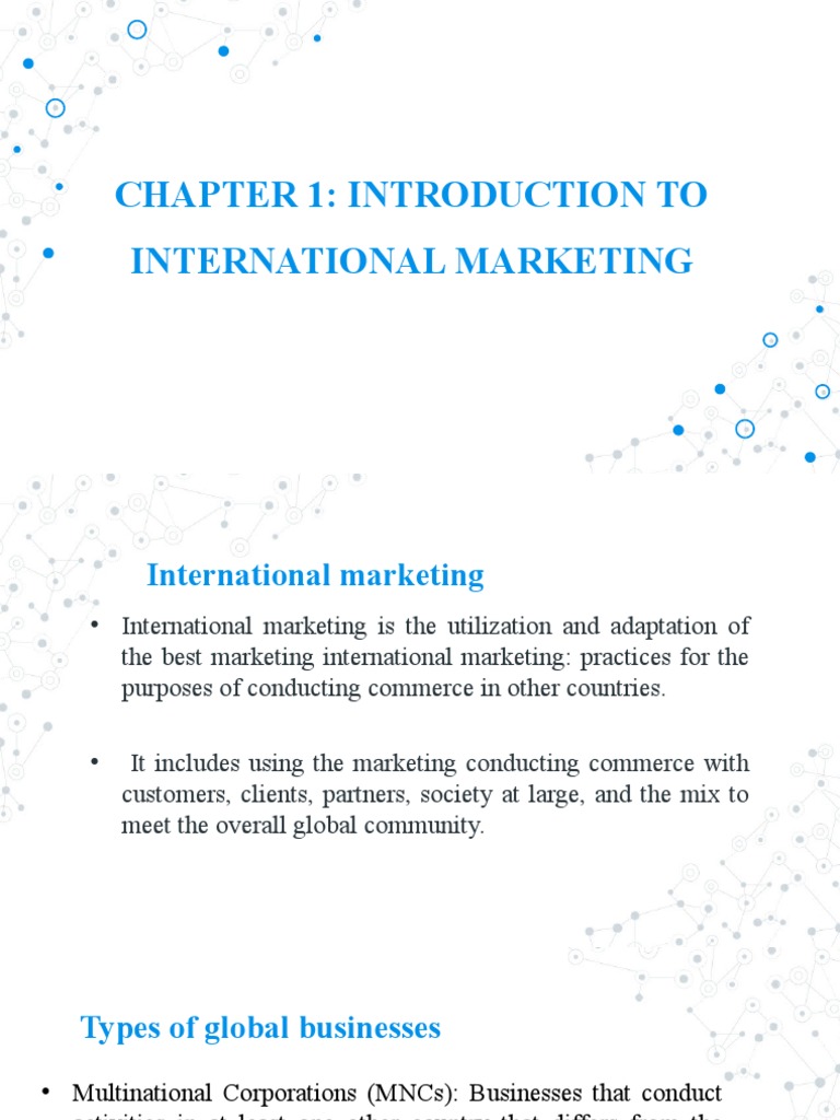 Chapter 1: Introduction To International Marketing | PDF | Marketing ...