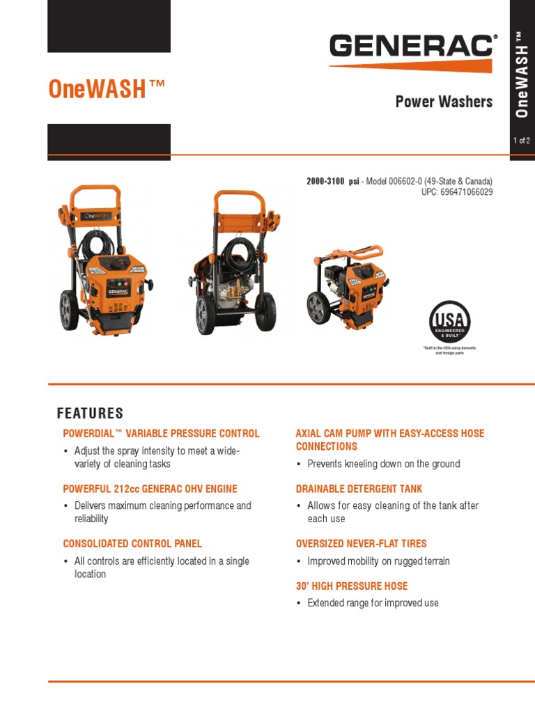 Generac Ficha Tecnica | PDF | Mechanical Engineering | Manufactured Goods