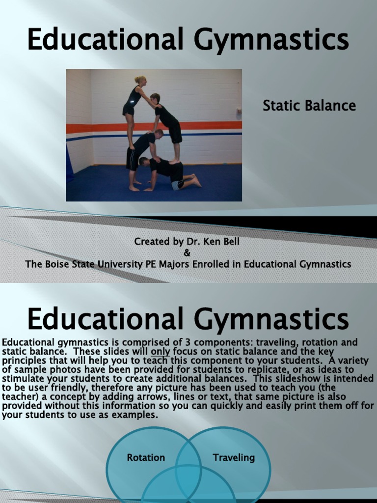 Educational Gymnastics Educational Gymnastics: Static Balance | PDF ...